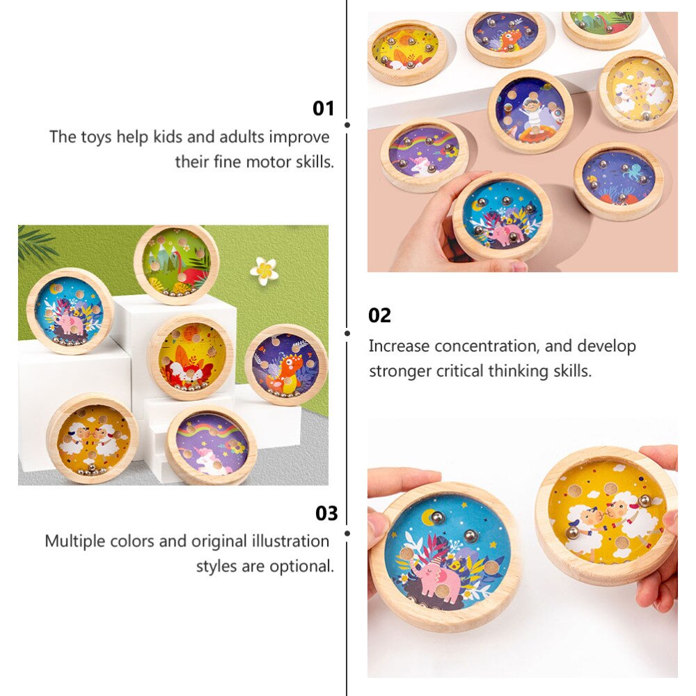 3Pcs Children Puzzle Wooden Palm Balance Game Runn... – Grandado