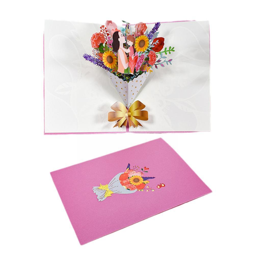 3D Up Mothers Day Cards Floral Bouquet Greeting Ca... – Grandado