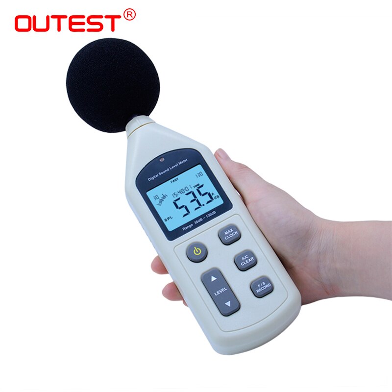 OUTEST LCD Digital Sound Level Meter Noise Teste D... – Grandado