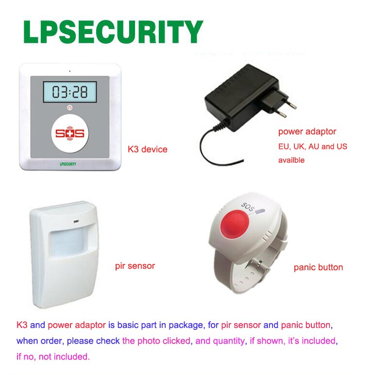 LPSECURITY Wireless GSM Senior Telecare Alarm Rece... – Grandado