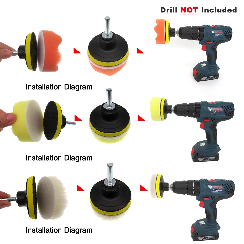 8 Stuks Polijsten Spons Disc 3 Inch Auto Polijsten... – Grandado