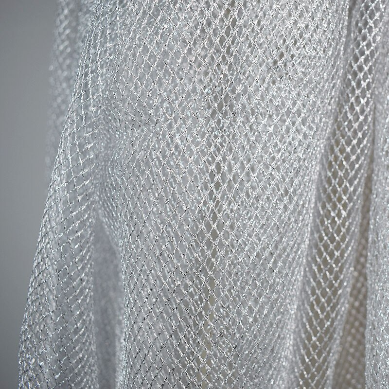 1meter Silver Mesh Fabric Warp knitting fishing ne... – Grandado