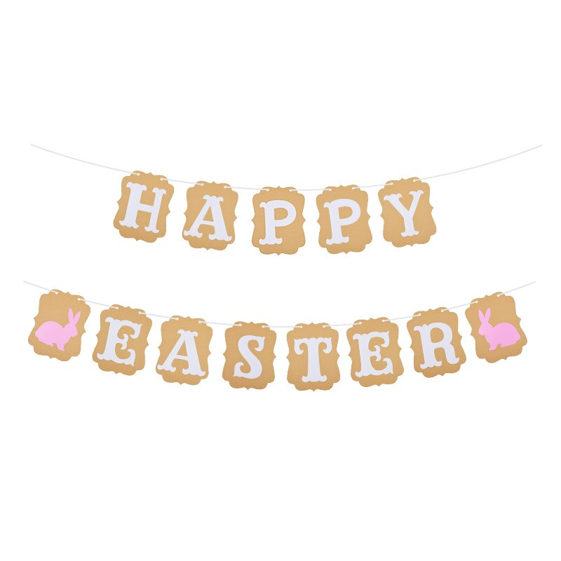 Happy Easter Letter bunting Paper Banner Hanging G... – Vicedeal