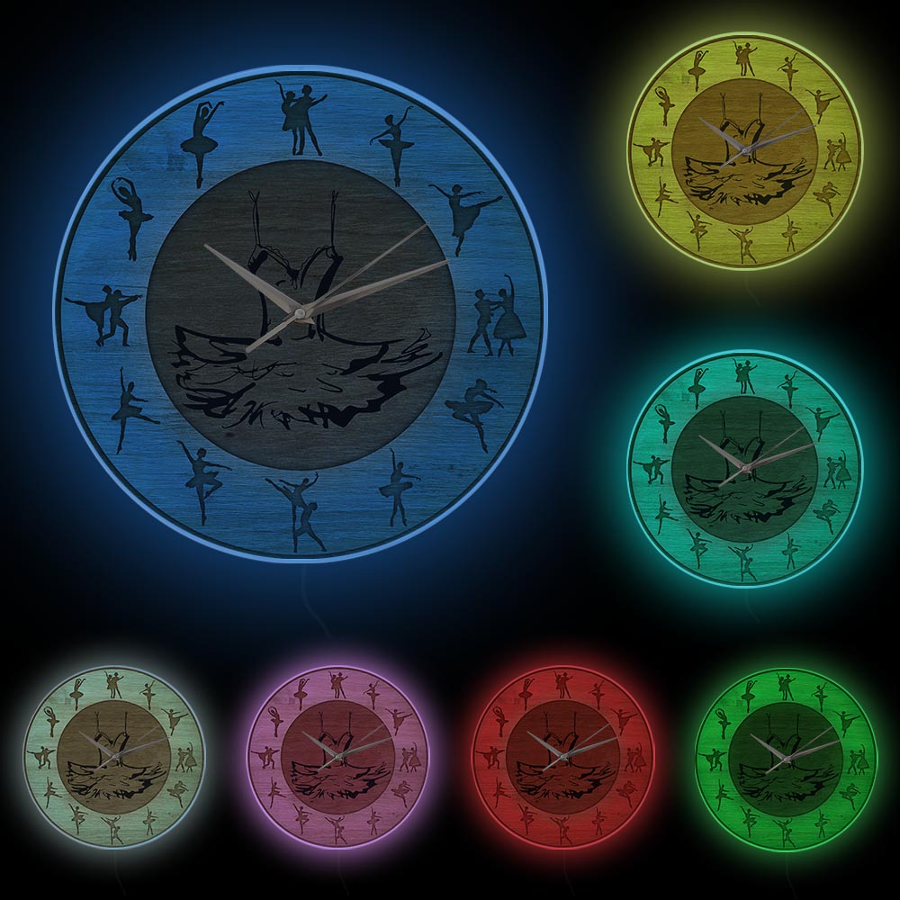 Ballet Time Ballerina Dancers Art Wood Texture Acr... – Grandado