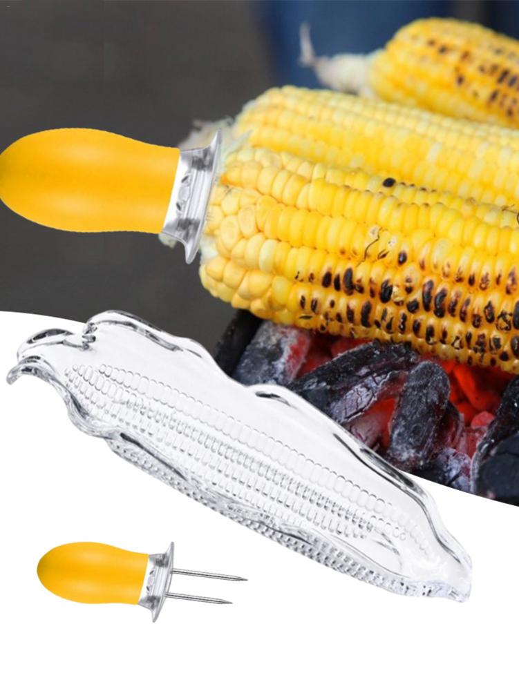 4pcs Corn Tray And 4pcs Corn Cob Holder Set Barbec... – Grandado