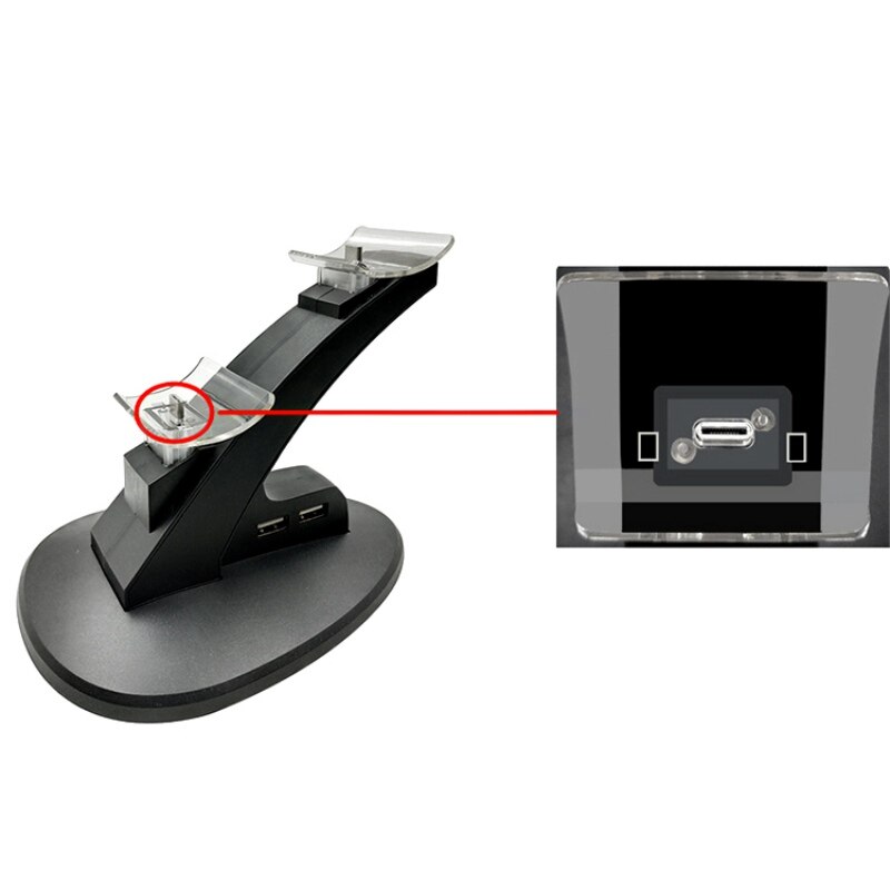 Usb dual gamepad ladestationsstativ spilcontroller... – Grandado