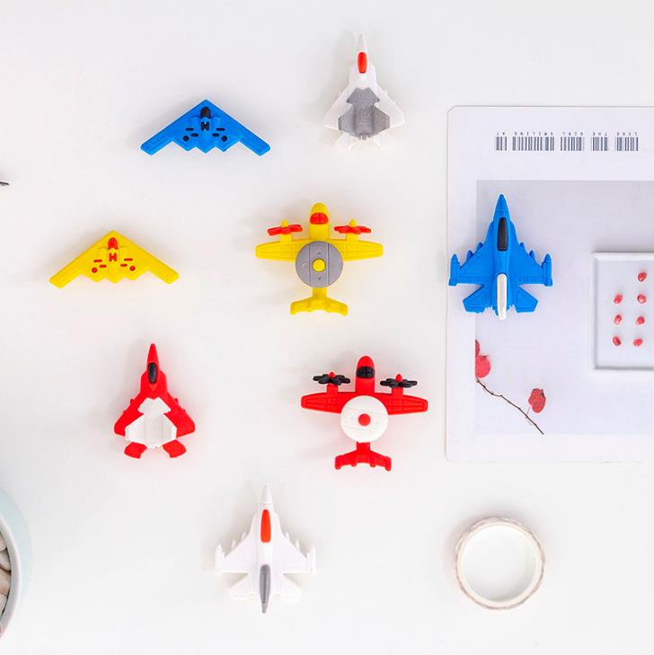 4 Pcs/pack Kawaii Mini Airplane Series Rubber Penc... – Grandado