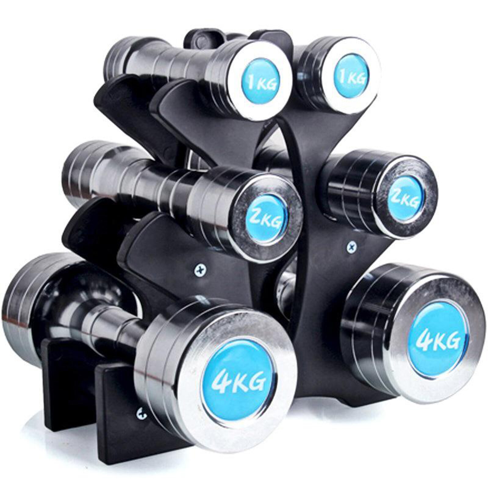 3-Tier Dumbbell Rack Hand Weights Holder Tree Stan... – Vicedeal