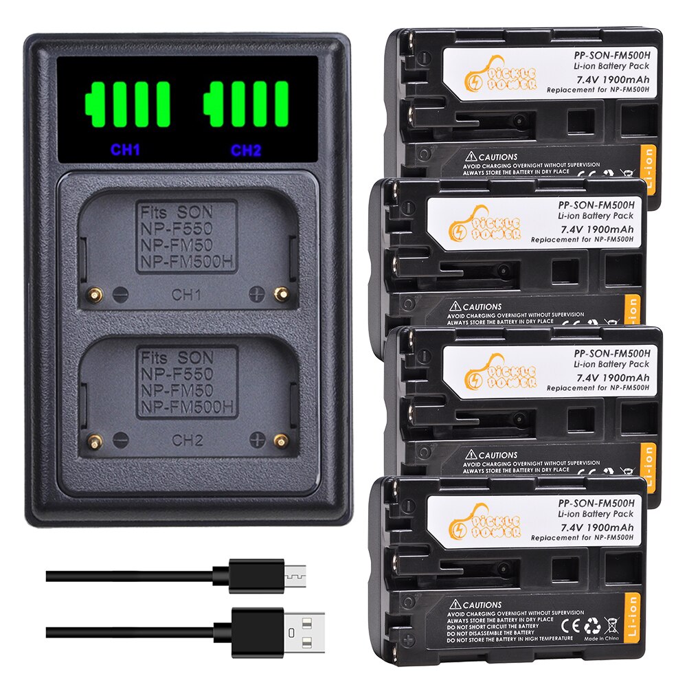1900Mah NP-FM500H Np FM500H Batterij Oplader Kits ... – Grandado