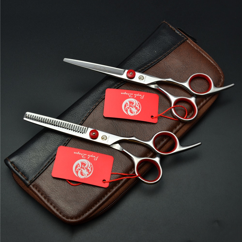 6.5 "Paarse Draak Roestvrij Rode Kapper Knippen Sc... – Grandado