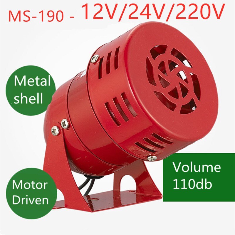 AC 220V 110V DC 12V 24V 110DB Mini Metal Motor Sir... – Grandado