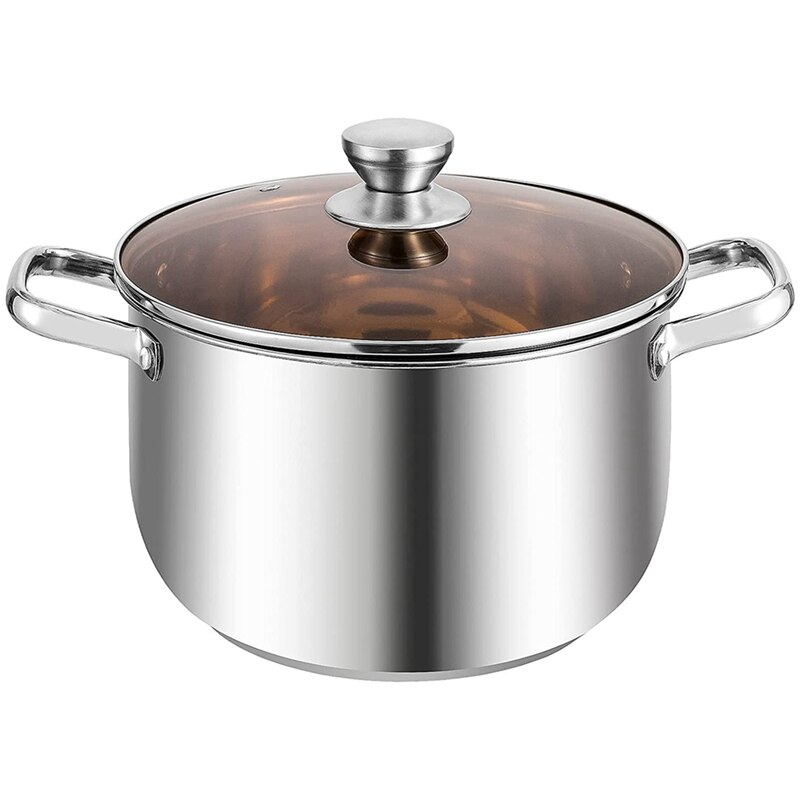 8 QT Soup Pot, Stainless Steel Stockpot with Lid, ... – Vicedeal