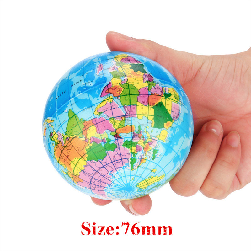 Stress Relief World Map Foam Ball Atlas Globe Palm... – Grandado