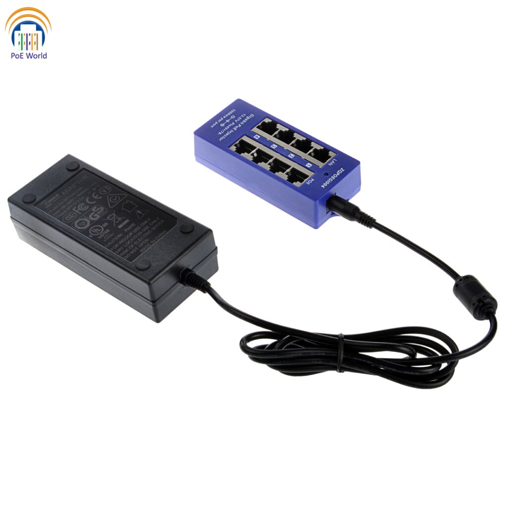 4 port PoE connector Passive Gigabit PoE Injector ... – Grandado