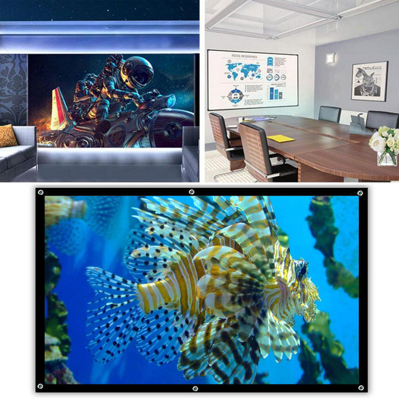 Portable HD 1080P Soft Projector Screen Matt White... – Grandado