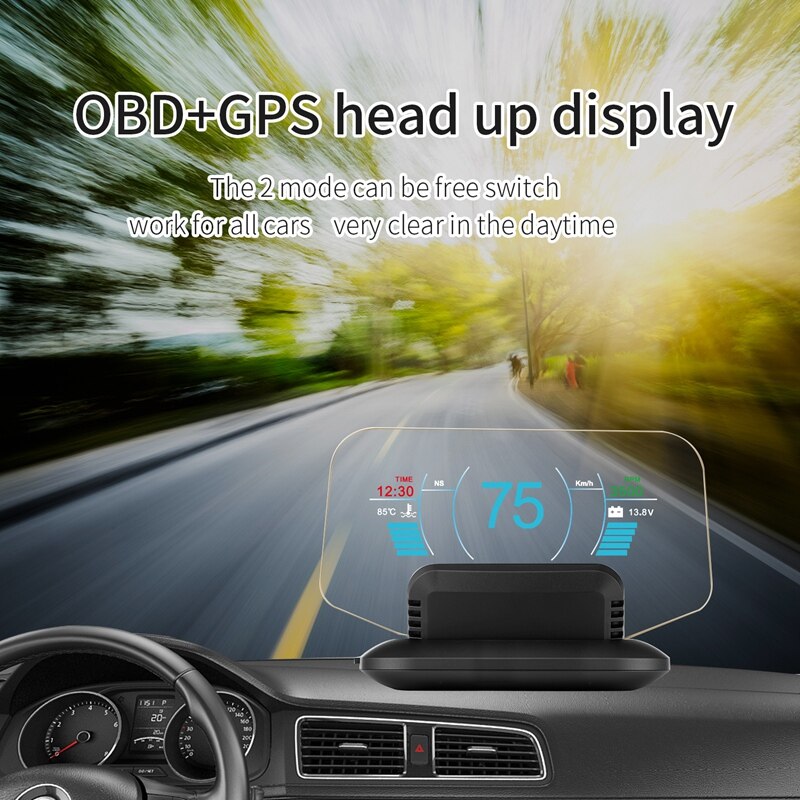 HUD+OBD HD Head Up Display GPS Navigation Bluetoot... – Grandado
