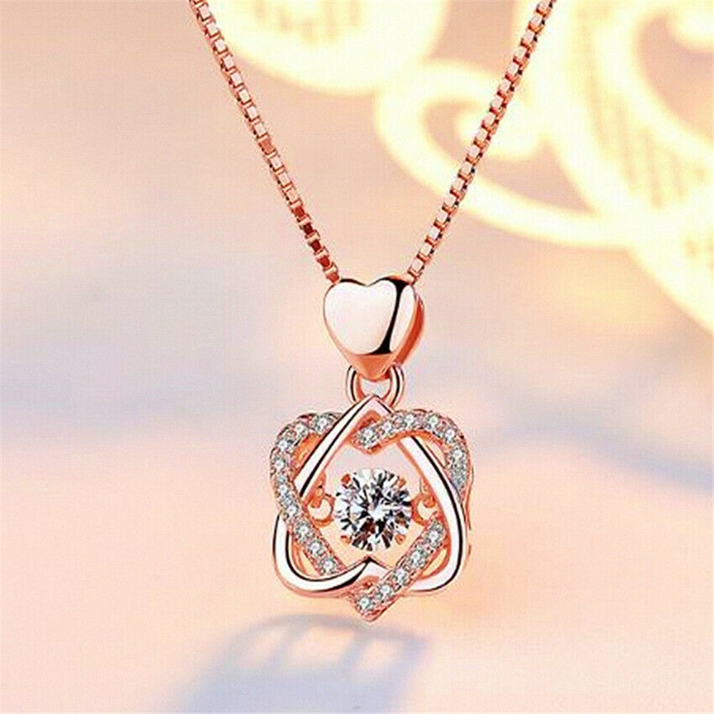 1Pc Hart Ketting Rose Goud Verzilverd Sleutelbeen ... – Grandado