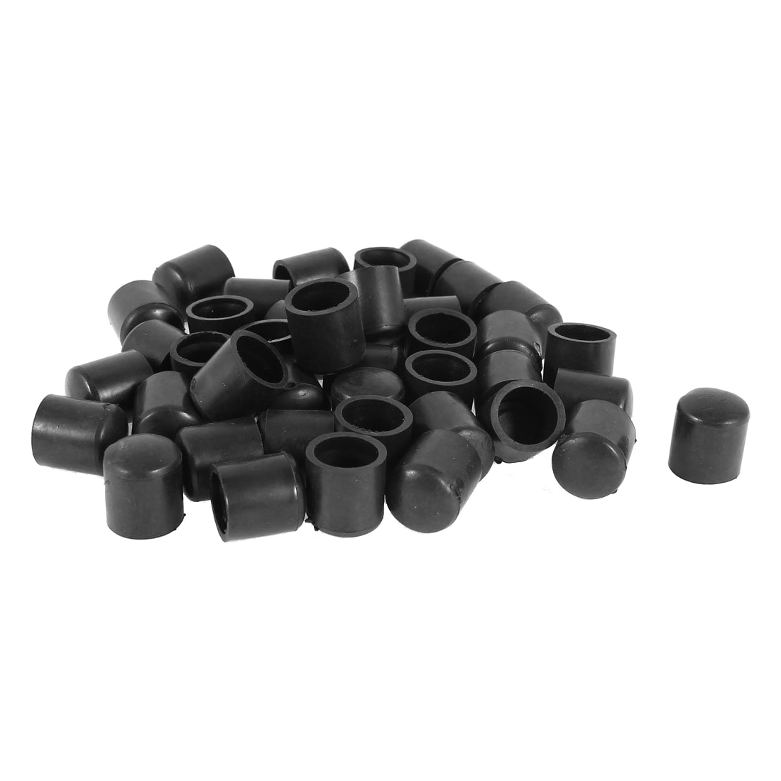 Rubber caps 40-piece black rubber tube ends 10mm r... – Vicedeal