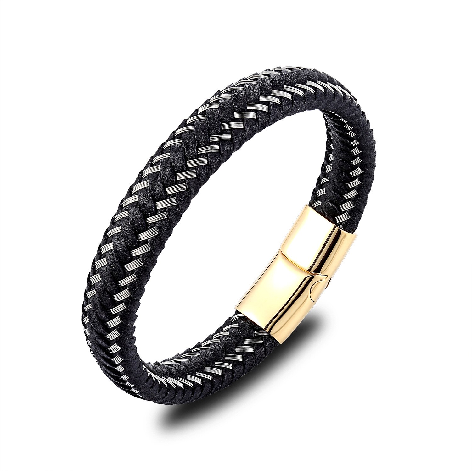 Punk Metal Magnetic Clasp Bracelet Leather Wrap Br... – Vicedeal