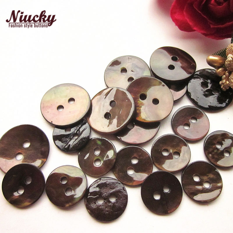Niucky 11mm / 15mm colorful pearl shell buttons mo... – Grandado