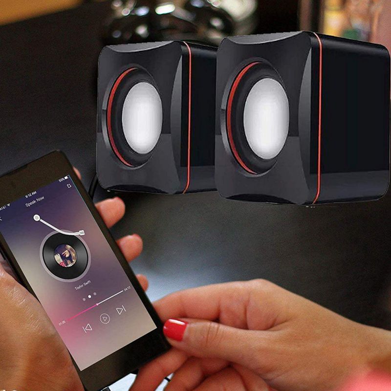 Portable Mini Stereo Speaker USB 3.5 mm Audio Jack... – Grandado