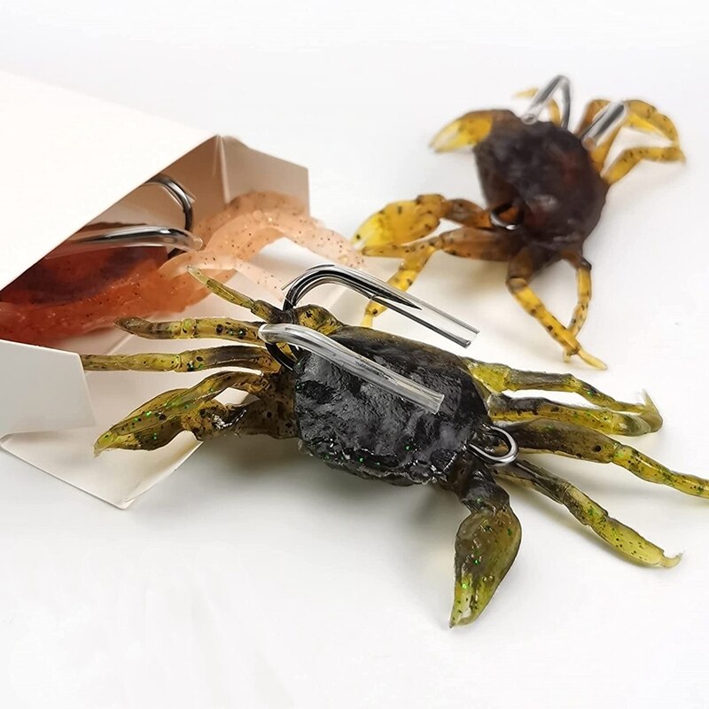 Sea Fishing 3D Crusty Crab Lure for Bass, Bionic S... – Grandado