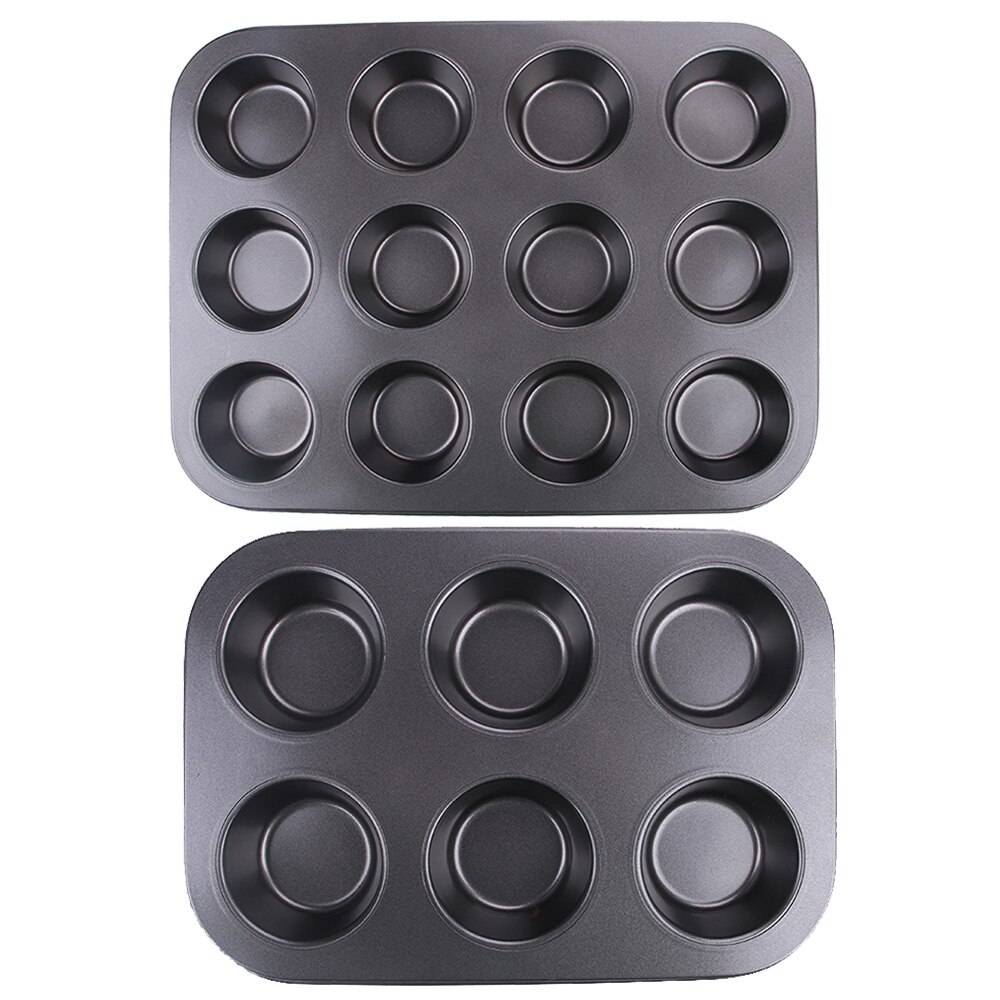 6/12 Cups Carbon Steel Egg Tart Baking Tray Cupcak... – Vicedeal