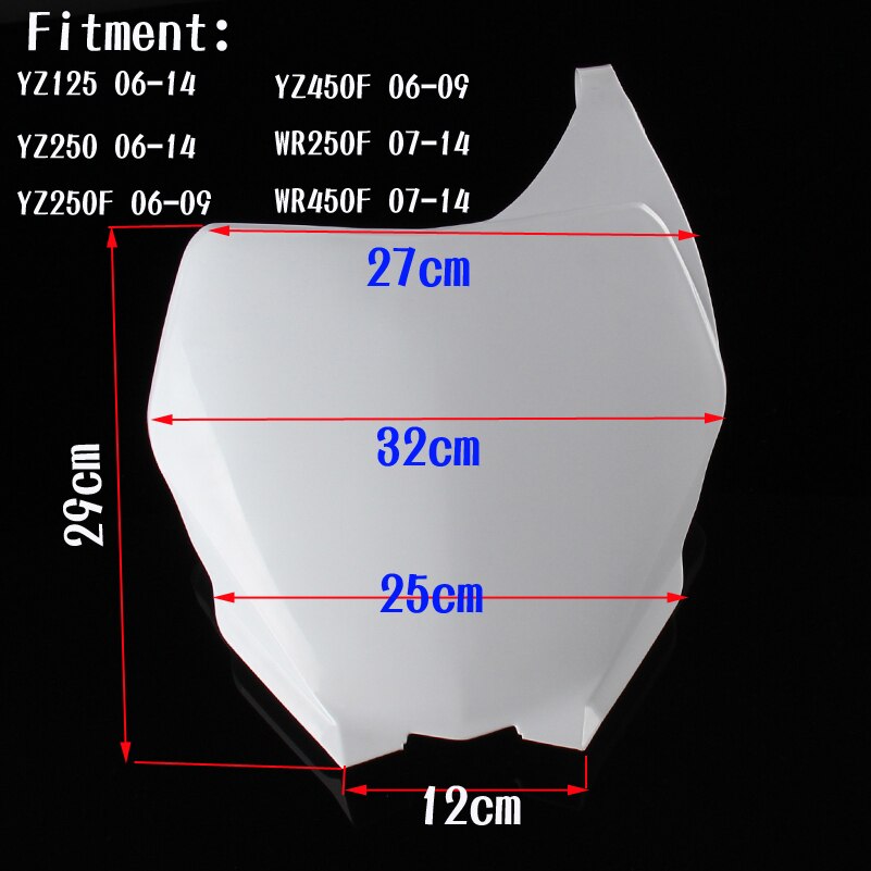 Motorcycle Front Number Plate For YZ125 YZ250 06-1... – Grandado