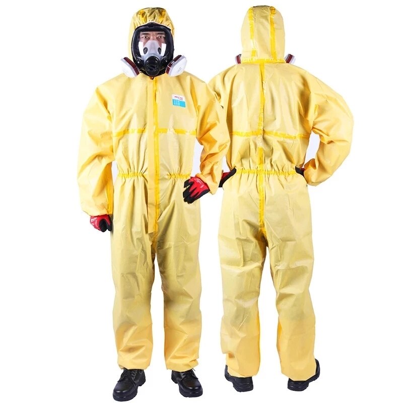 One-Piece Chemical Protective Clothing Hazardous C... – Grandado