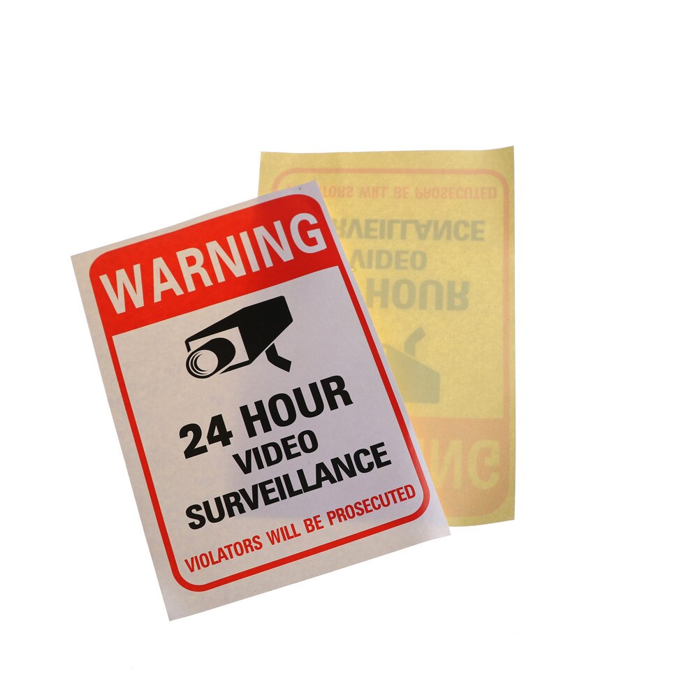 Warning Sticker 24H Video Camera System Warning Si... – Grandado