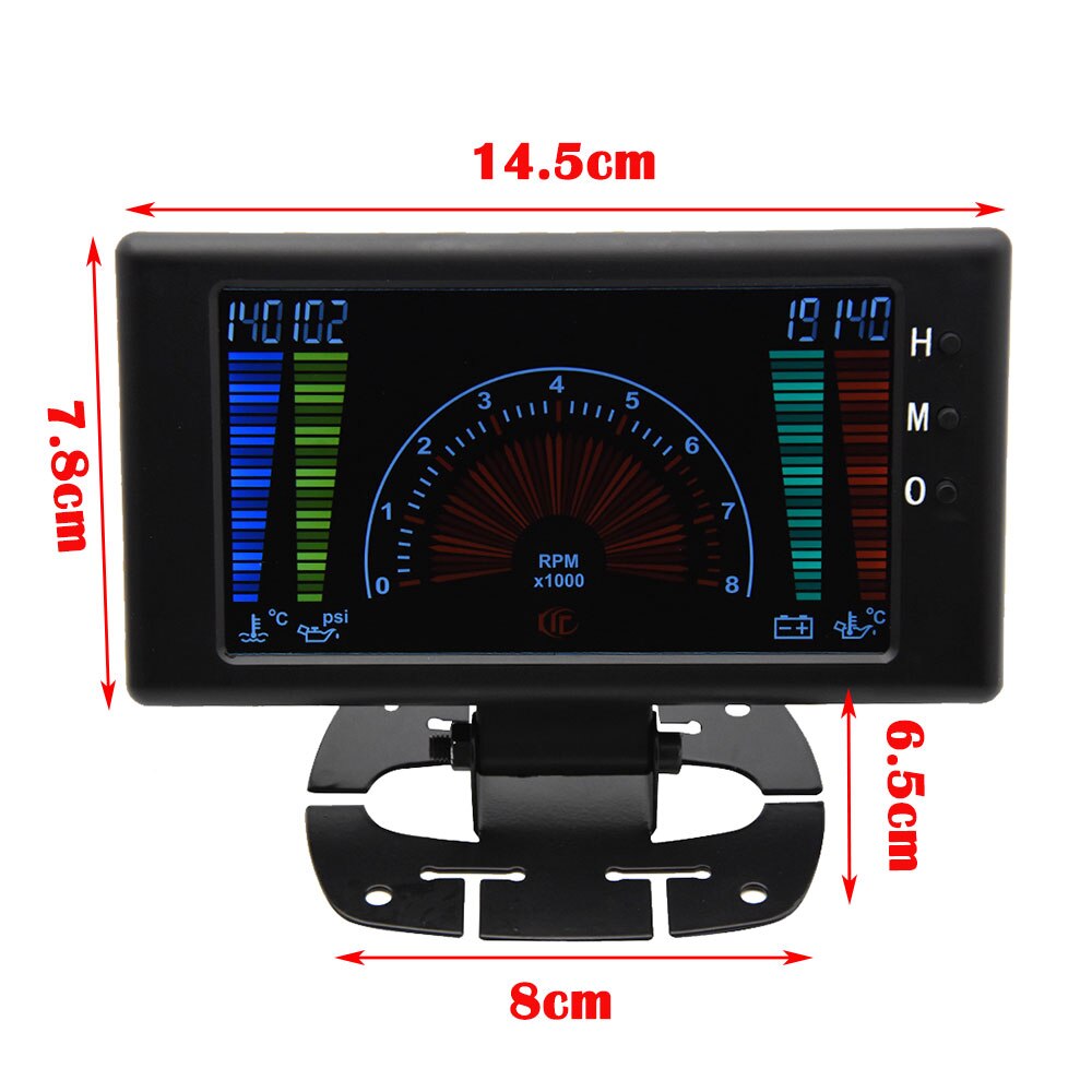 Neue 6 in 1 LCD Auto Digital Manometer Wasser Temp... – Grandado