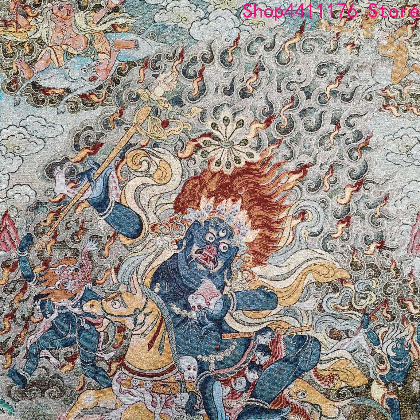 Tibetan Buddhism Thangka Auspicious Tianmu Silk Em... – Vicedeal