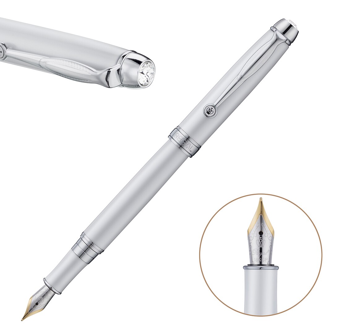 Regal Man-made Diamond Clip Fountain Pen Germany I... – Grandado