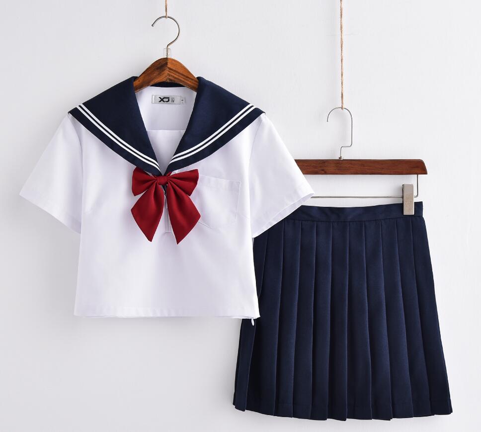 white 2 lines JK Uniform Orthodox Japanese Sailor ... – Vicedeal