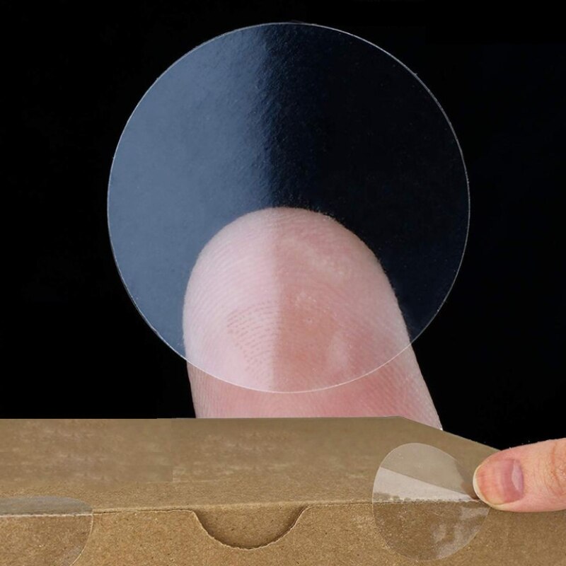 500Pcs/Roll Clear Ronde Stickers Transparante Afdi... – Vicedeal