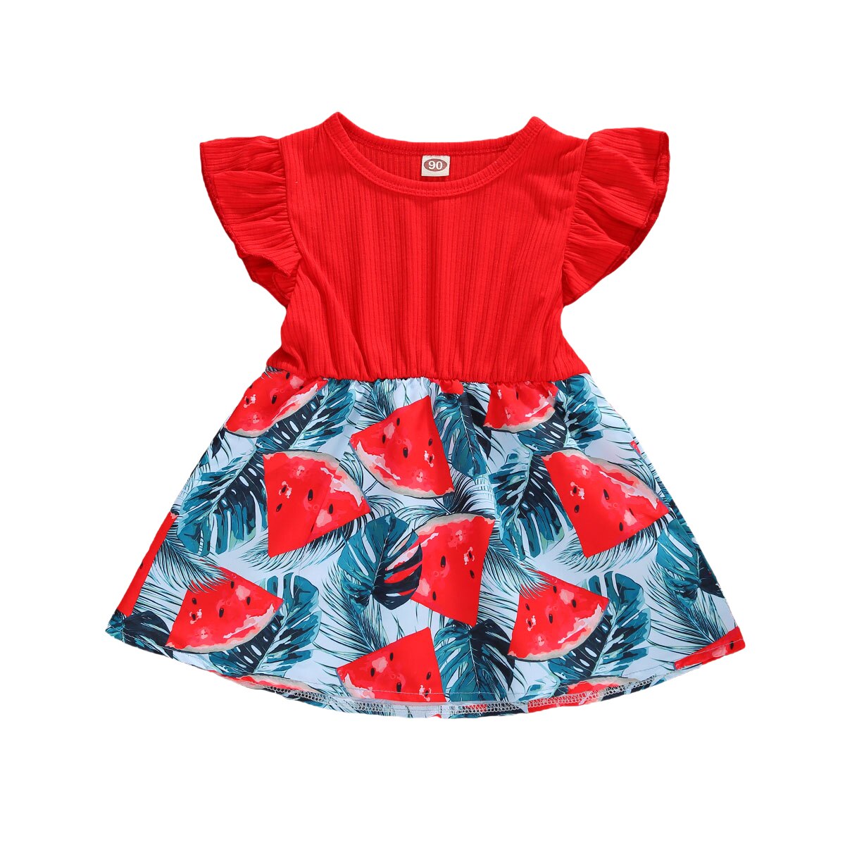 Toddler Baby Girls Ruffle Sleeve Dress Summer Sunf... – Vicedeal