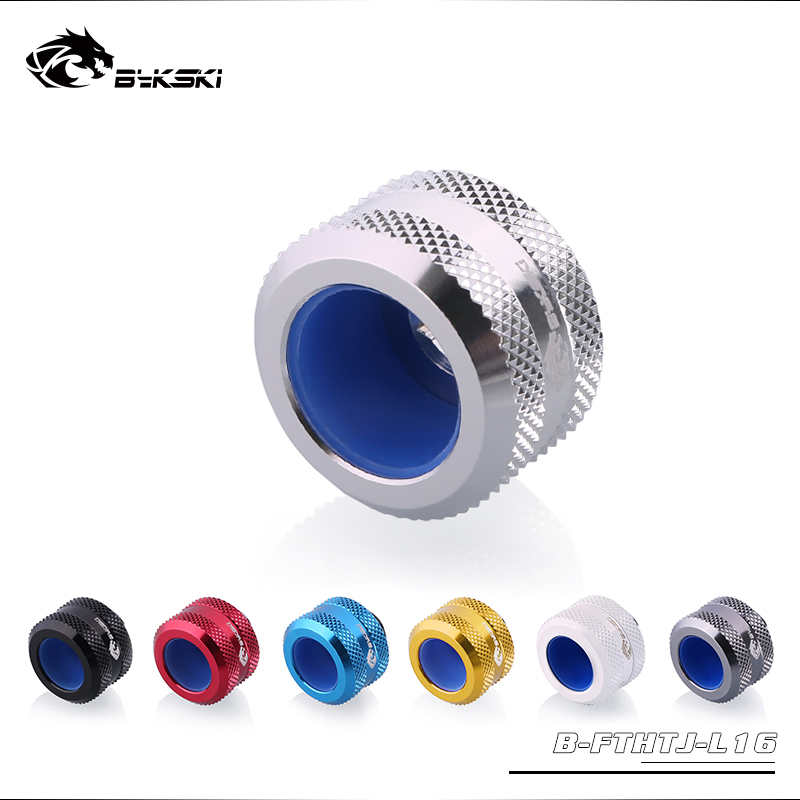 BYKSKI duro tubo OD16mm mayor Anti-mano de goma de compresión de montaje de cobre G1/4 uso para ...