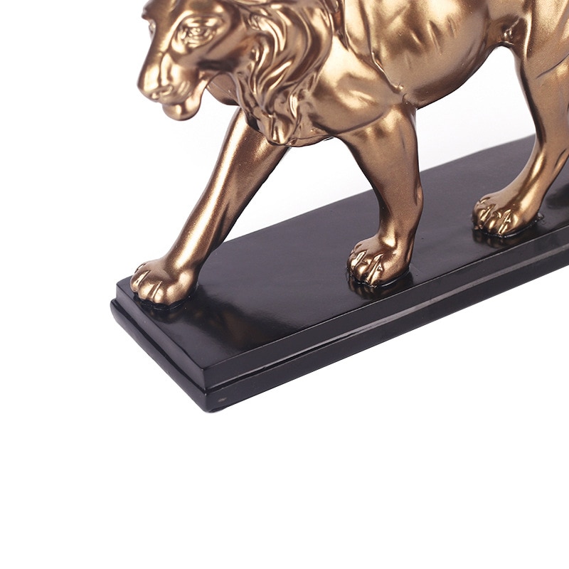 African ferocious lion sculpture statue resin domi... – Grandado