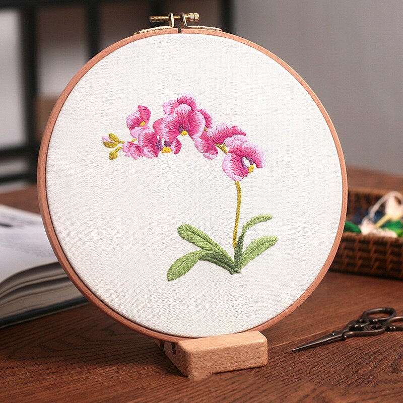 Chinese DIY Flower Embroidery Kit with Frame Needl... – Grandado