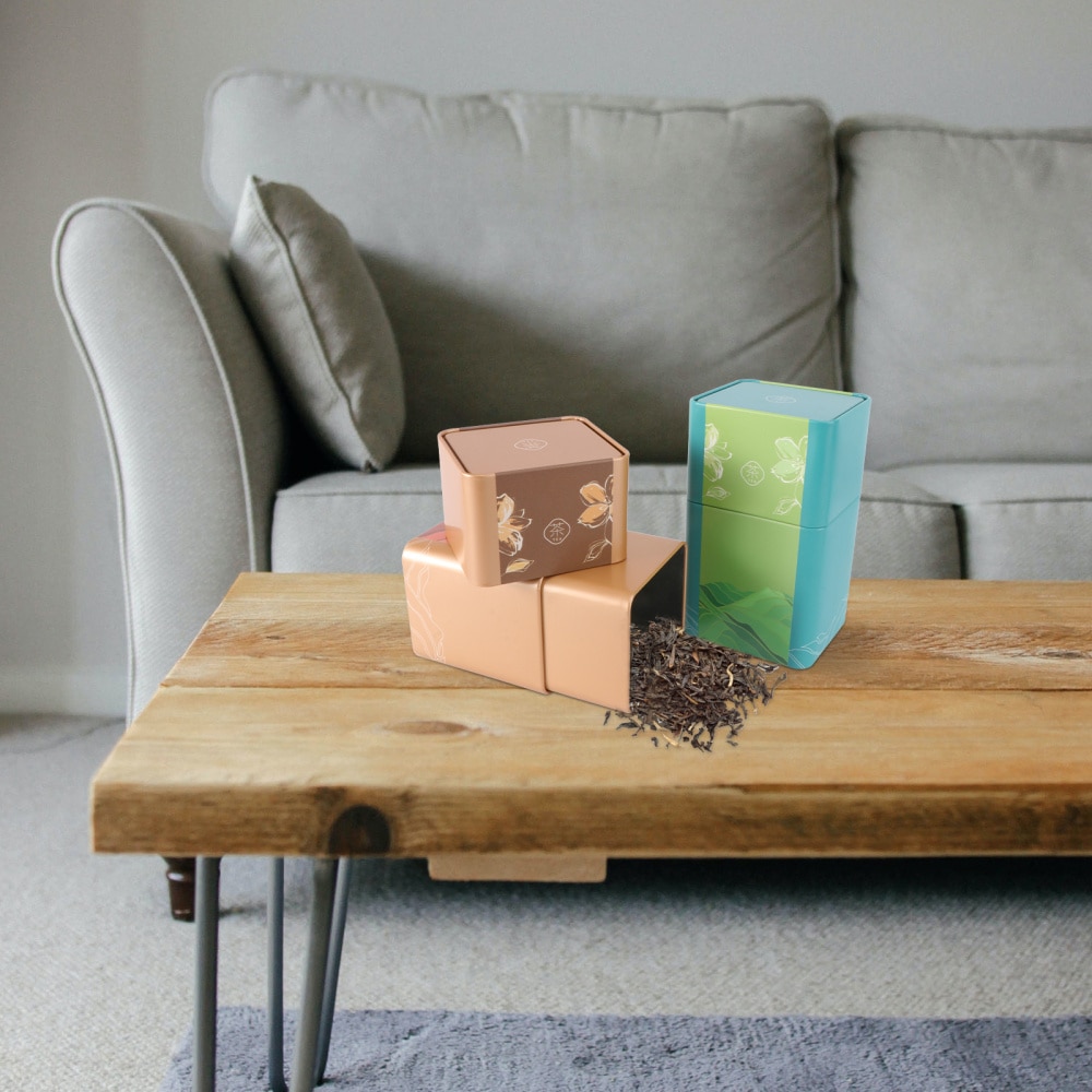 2Pcs Square Tea Cans Universal Tea Tinplate Tea Pa... – Vicedeal