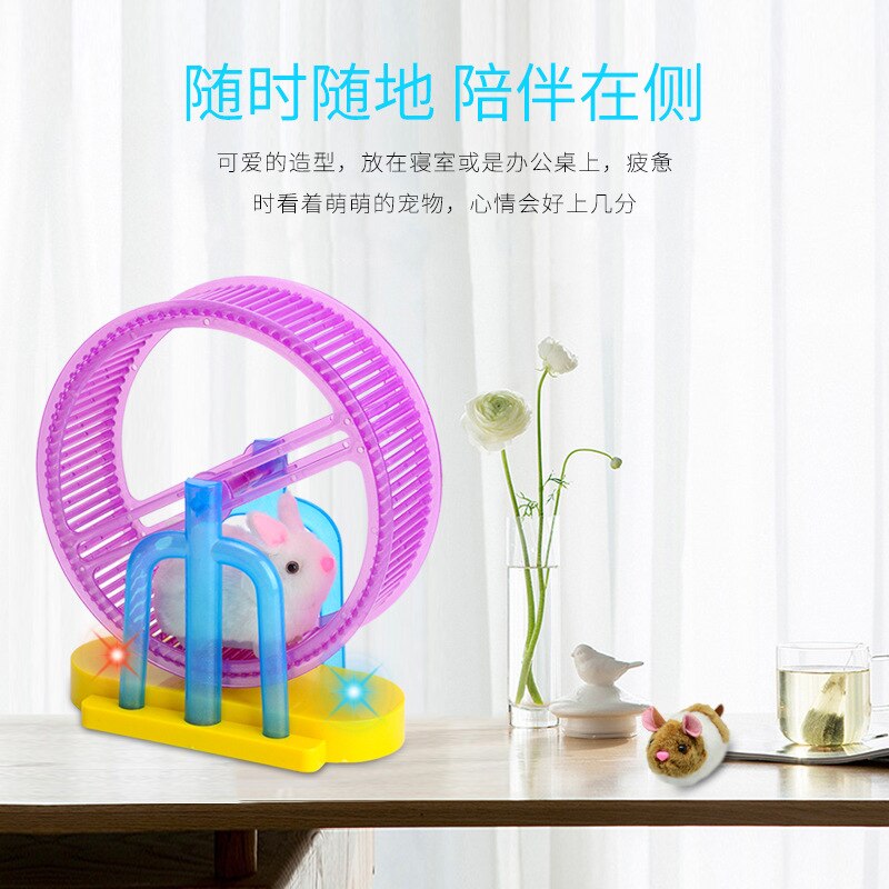 Plush Hamster Toys Roller With Led Light Hamster W... – Grandado