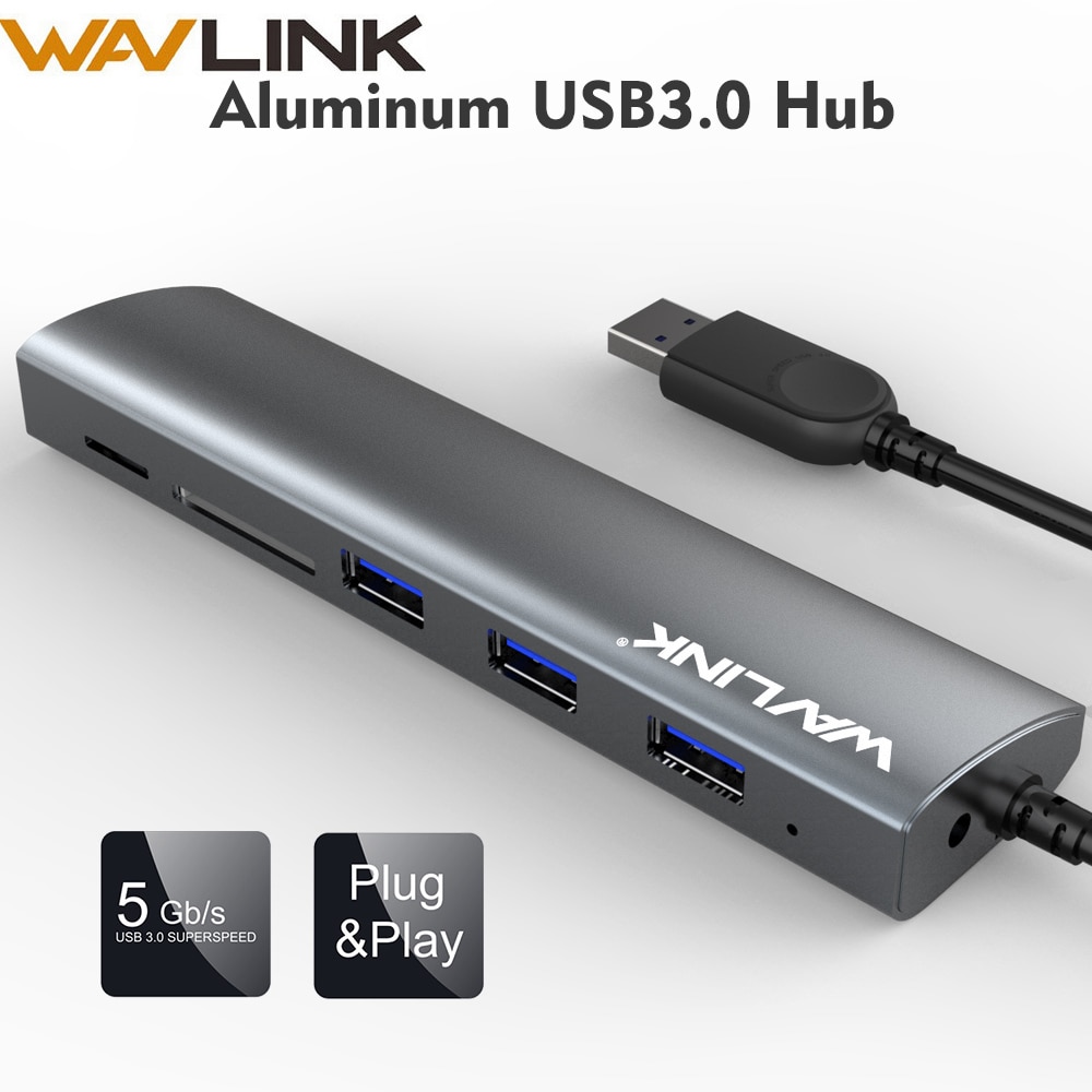 Wavlink hoch Geschwindigkeit 3 Häfen USB 3.0 Hub 5... – Grandado