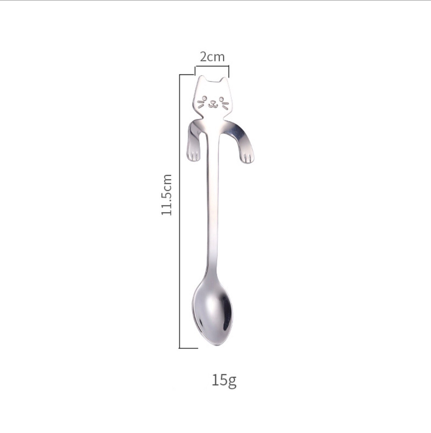 Cute Cartoon Cat Stainless Steel Handle Hanging Te... – Grandado