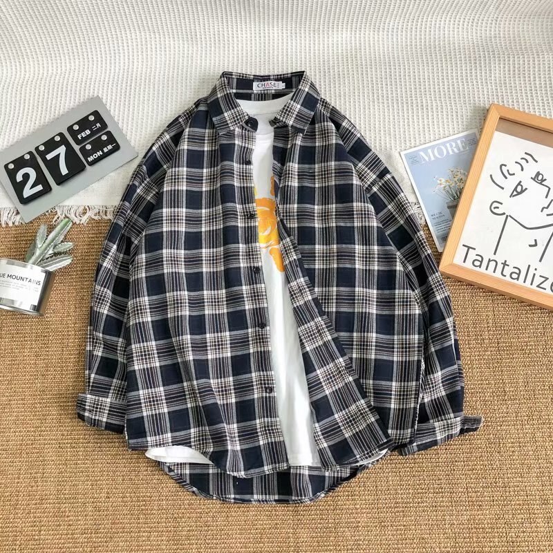 Mannen Casual Geborsteld Flanel Plaid Geruite Shir... – Grandado