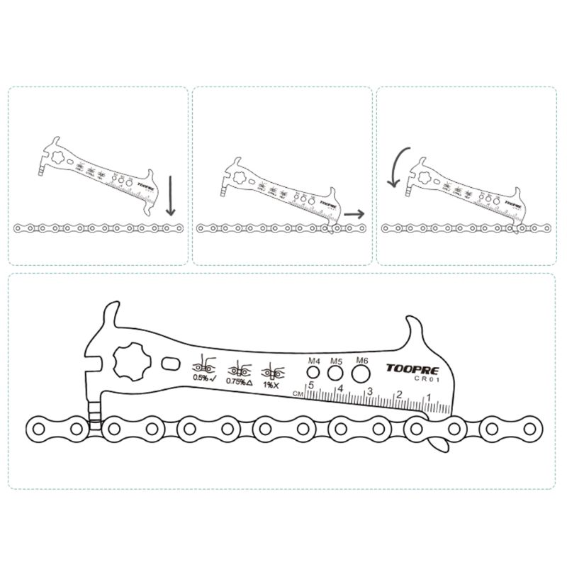 6 in 1 Mountain Bike Chain Length Checker Stainles... – Grandado
