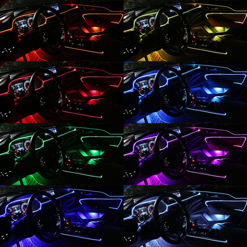 6 In 1 Rgb Led Sfeer Auto Licht Interieur Omgeving... – Grandado