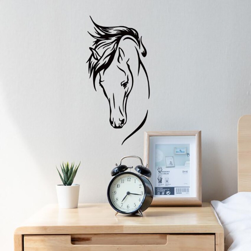 Horse Head Wall Sticker Removable Wall Decals DIY ... – Grandado