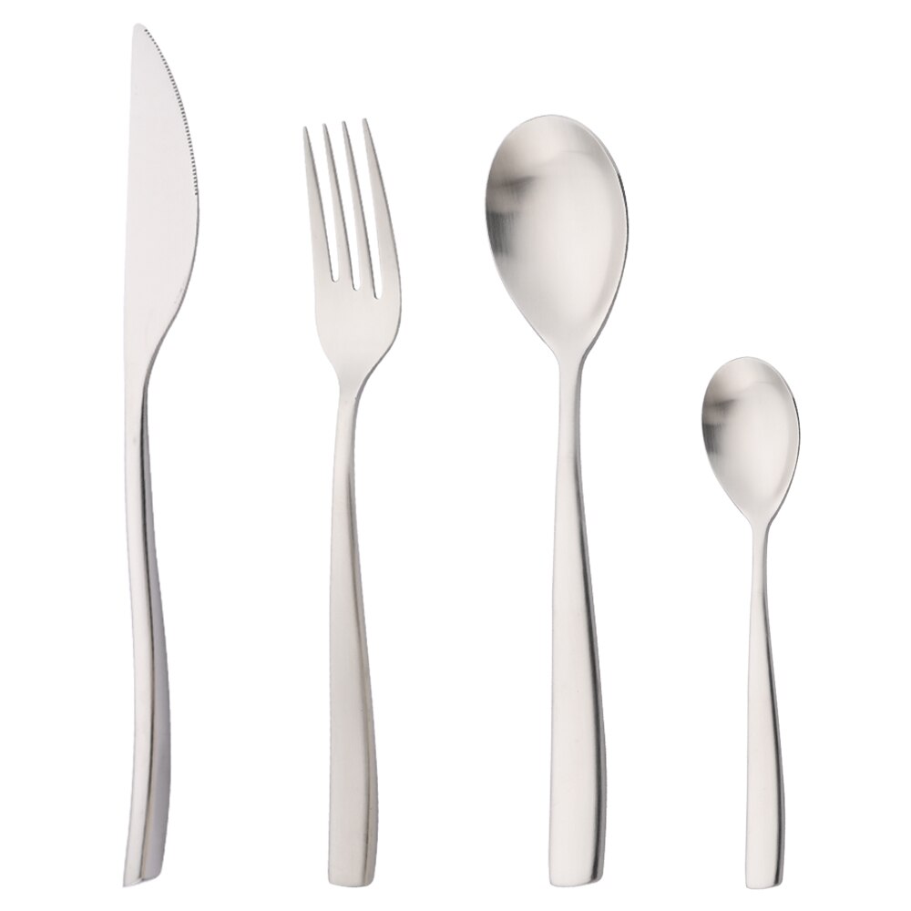 1/2/4/6Set Silver Dinnerware Cutlery Set Flatware ... – Grandado