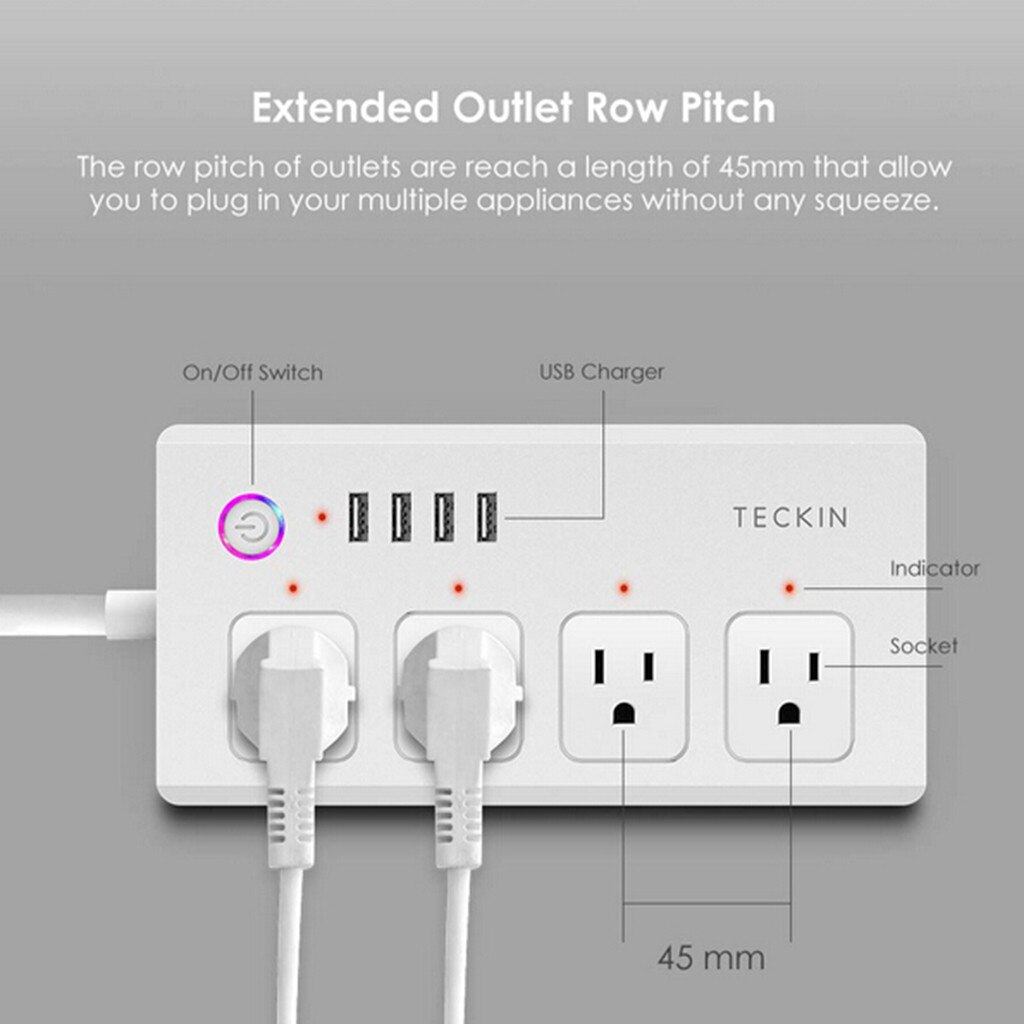 Smart Power Strip WiFi Power Bar Compatible,Echo,G... – Vicedeal