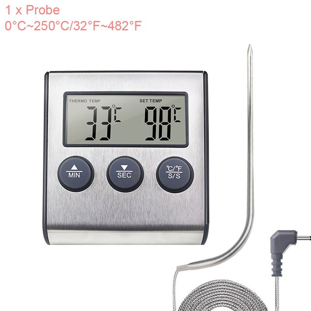 Digital Meat Kitchen Thermometer Stainless Waterpr... – Grandado